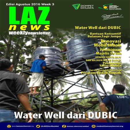 Weekly Newsletter LAZNas Chevron Rumbai edisi Agustus 2016 week 3 | PDF