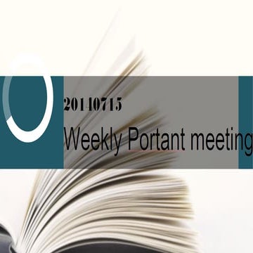 Weekly Meeting Presentation | PPT