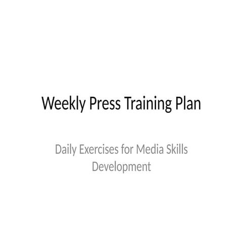 Weekly_Press_Training_Exercises for you.pptx