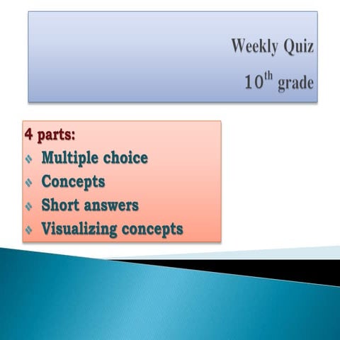 Weekly quiz | PPTX