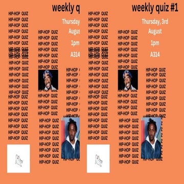 Weekly Quiz #1: Hip-Hop | PPTX