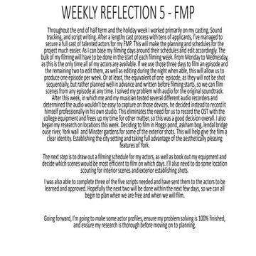 Weekly reflection 4 | PPTX