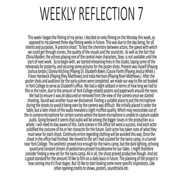 Weekly reflection 7 | PPT