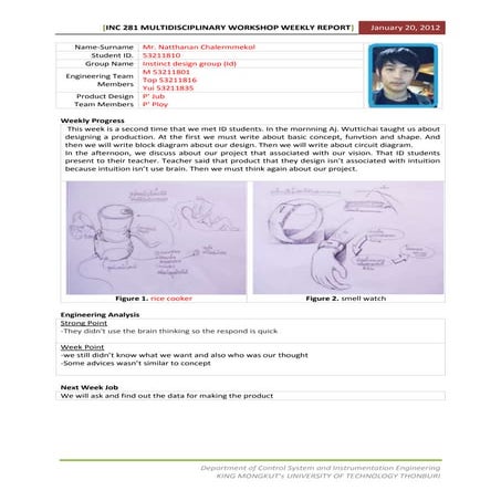 Weekly report template | DOCX