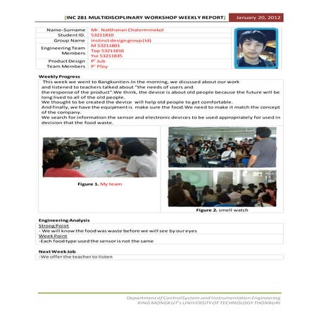 Weekly report template[1] | DOCX