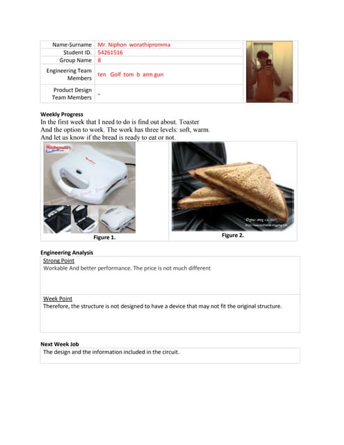 Weekly report template | DOCX