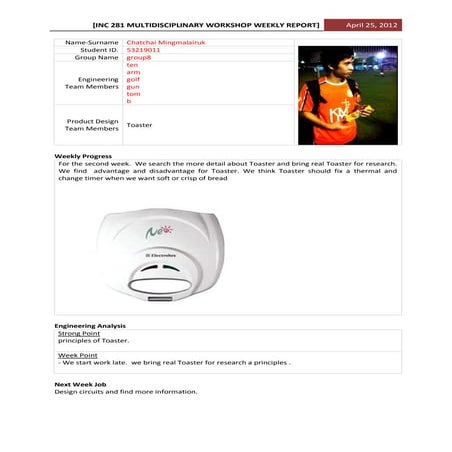 Weekly report 2 | PDF