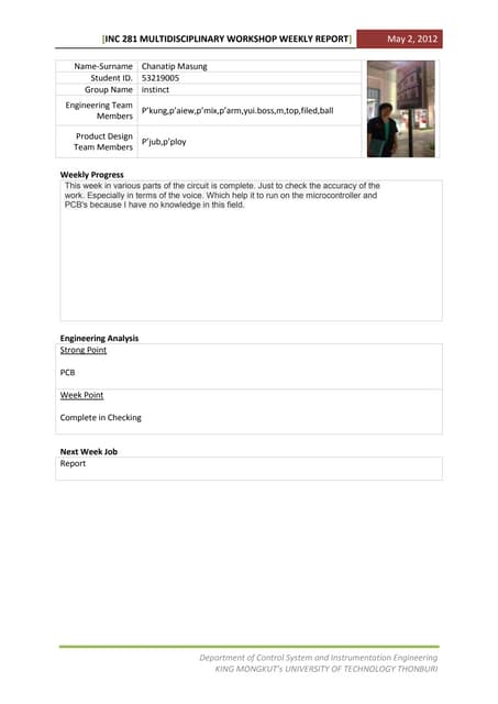 Weekly report template 2 | PDF