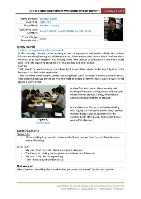 Weekly report template | DOCX