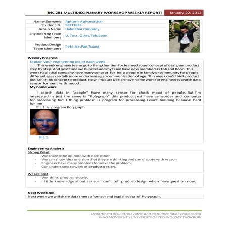 Weekly report template[1] | DOCX