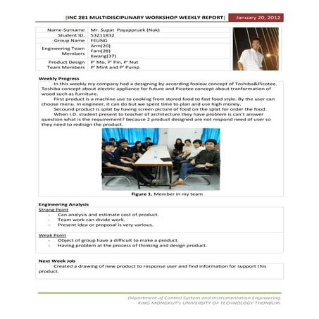 Weekly report template | DOCX
