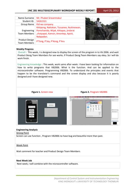 Weekly report template | PDF