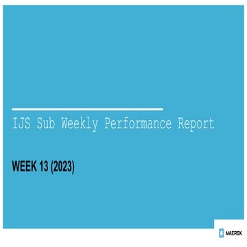 Weekly Report Template 2023 (week 13).pptx | Logistics | Business