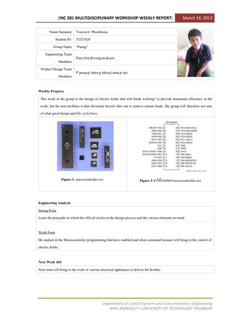 Weekly report template | DOCX
