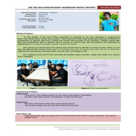 Weekly report template | DOCX
