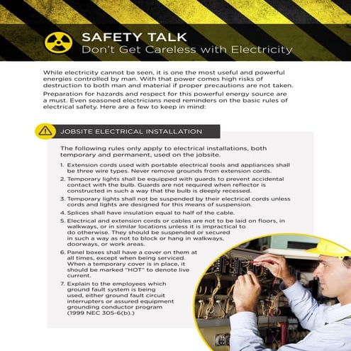 Electrical Safety Training Slides For Worker | PPTX