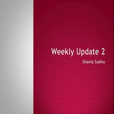 Weekly Update 2 | PPT