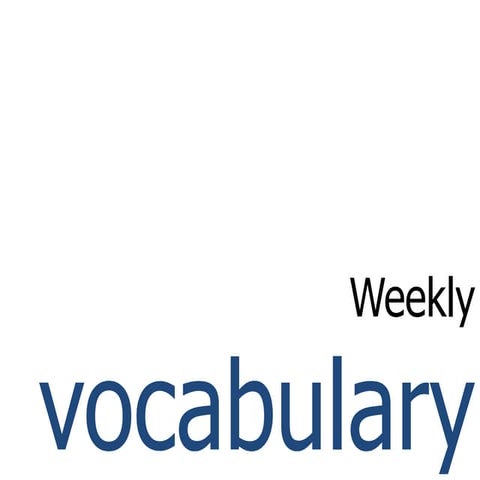 Vocabulary Words and Definitions | PPTX