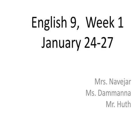Week of january24 | PPT