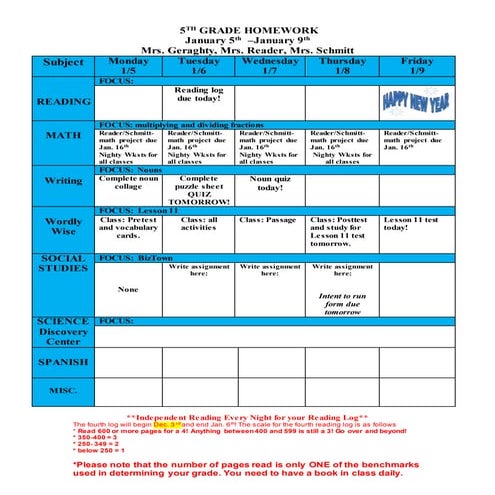 Week of January 5th | PDF