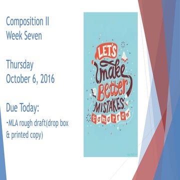 Week seven thurs (2) | PPT