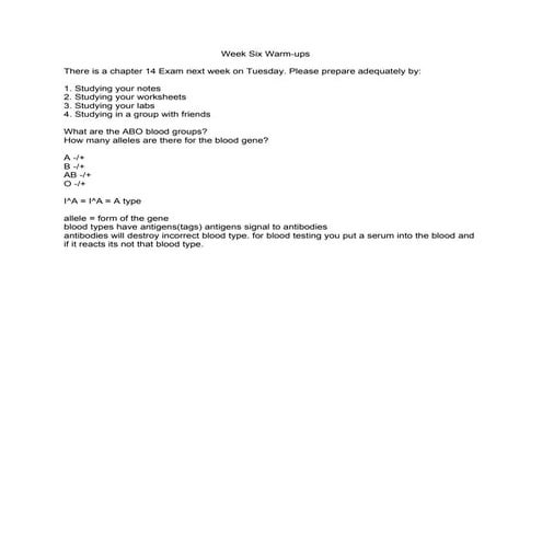 Week 7 warm ups | DOC