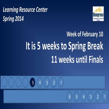 Weeks of semester feb 10 | PPT