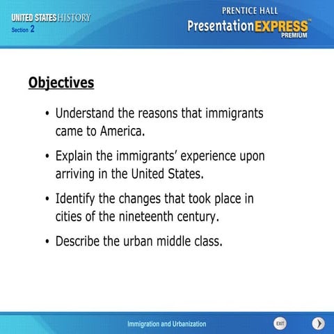 Week two immigration and urbanization | PPT