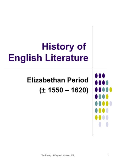 Renaissance Period 1500-1600 /English Literature History | PPTX