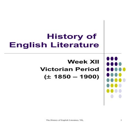 Week Xii (Victorian Period) | PPT