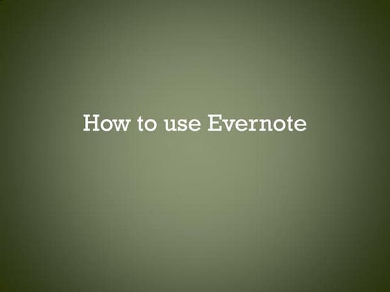 Evernote | PDF | Computing | Technology & Computing
