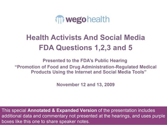 Wego Health presentations