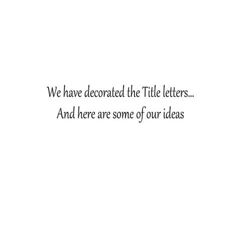 We have decorated the title letters | PPT