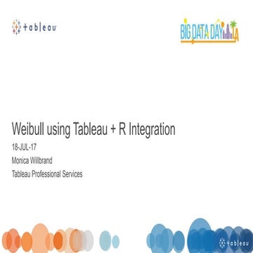 Weibull Analysis: Tableau + R Integration by Monica Willbrand | PPTX