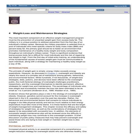 Weight loss and maintenance strategies1 | PDF