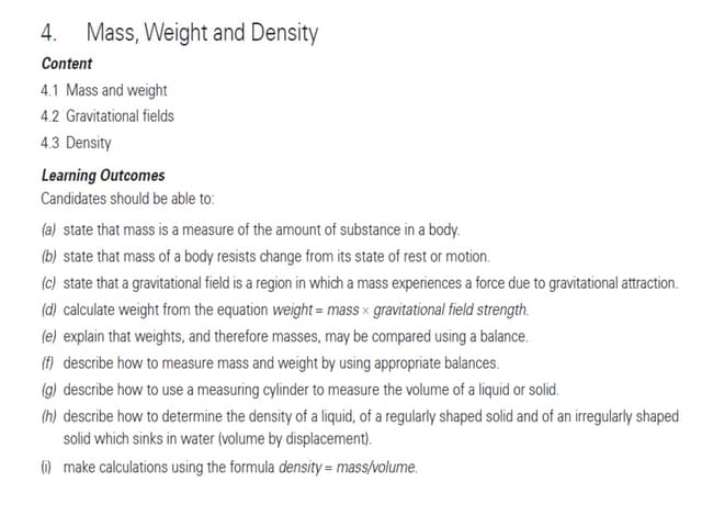 Matter, Mass, & Volume | PPT