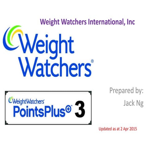 Weight watchers international case study by jack ng | PPTX