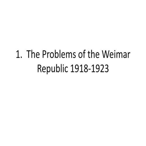 Weimar ppt | PPT