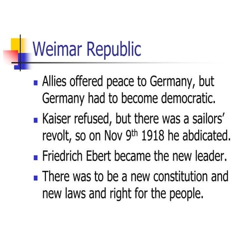 Weimar republic | PPTX