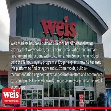 Weis Markets' People-First Data Strategy | PPT