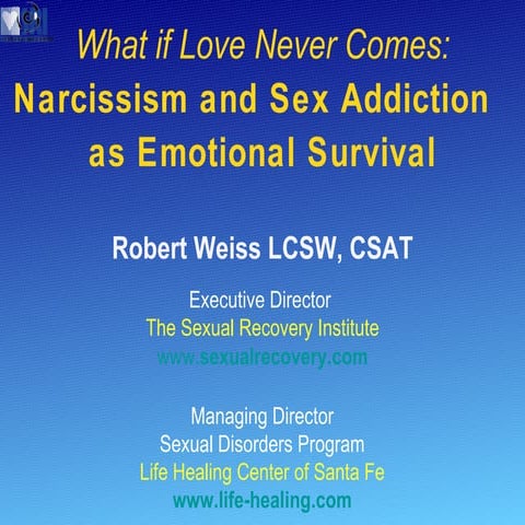 Narcissism And Sexual Addiction Ppt