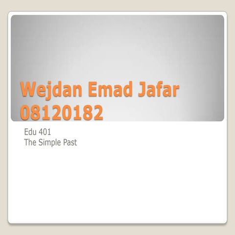 simple past quiz | PPTX