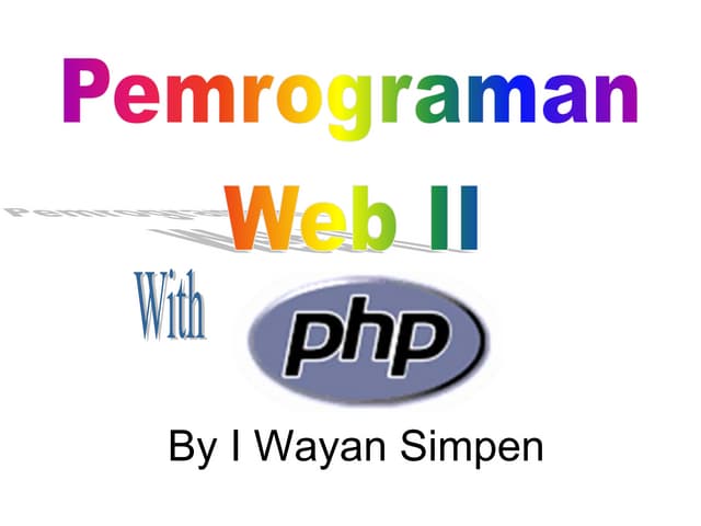Web Ii Php 01 Ppt 7701