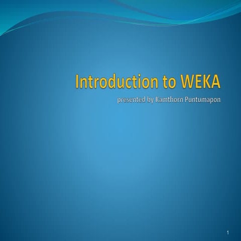Weka Library Java Pptx Programming Languages Computing