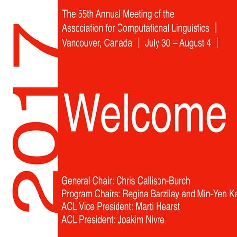 ACL 2017 Opening Session | PDF