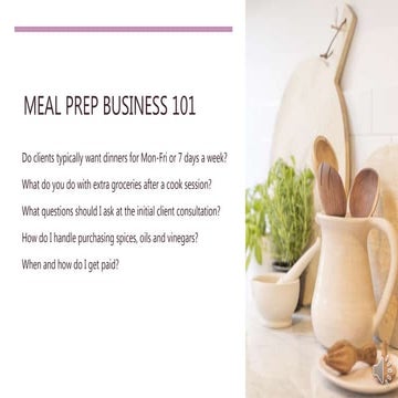 Meal Prep Business 101 | PPT