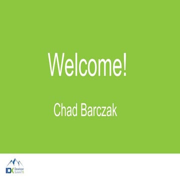 Welcome from Chad | PPT