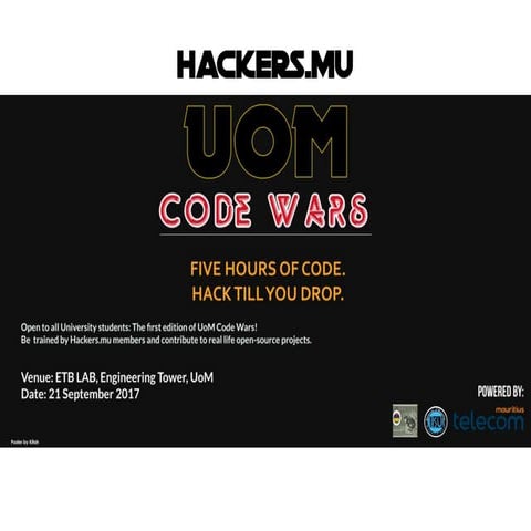 University Of Mauritius Uom Codewars 2017 Rfc Implementation Pdf Information And Network