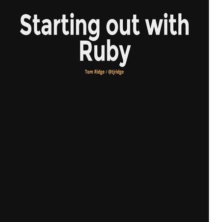 Welcome to Ruby | PDF