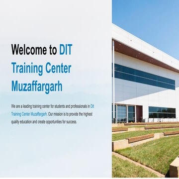 Welcome to DIT Training Center Muzaffargarh | PPTX